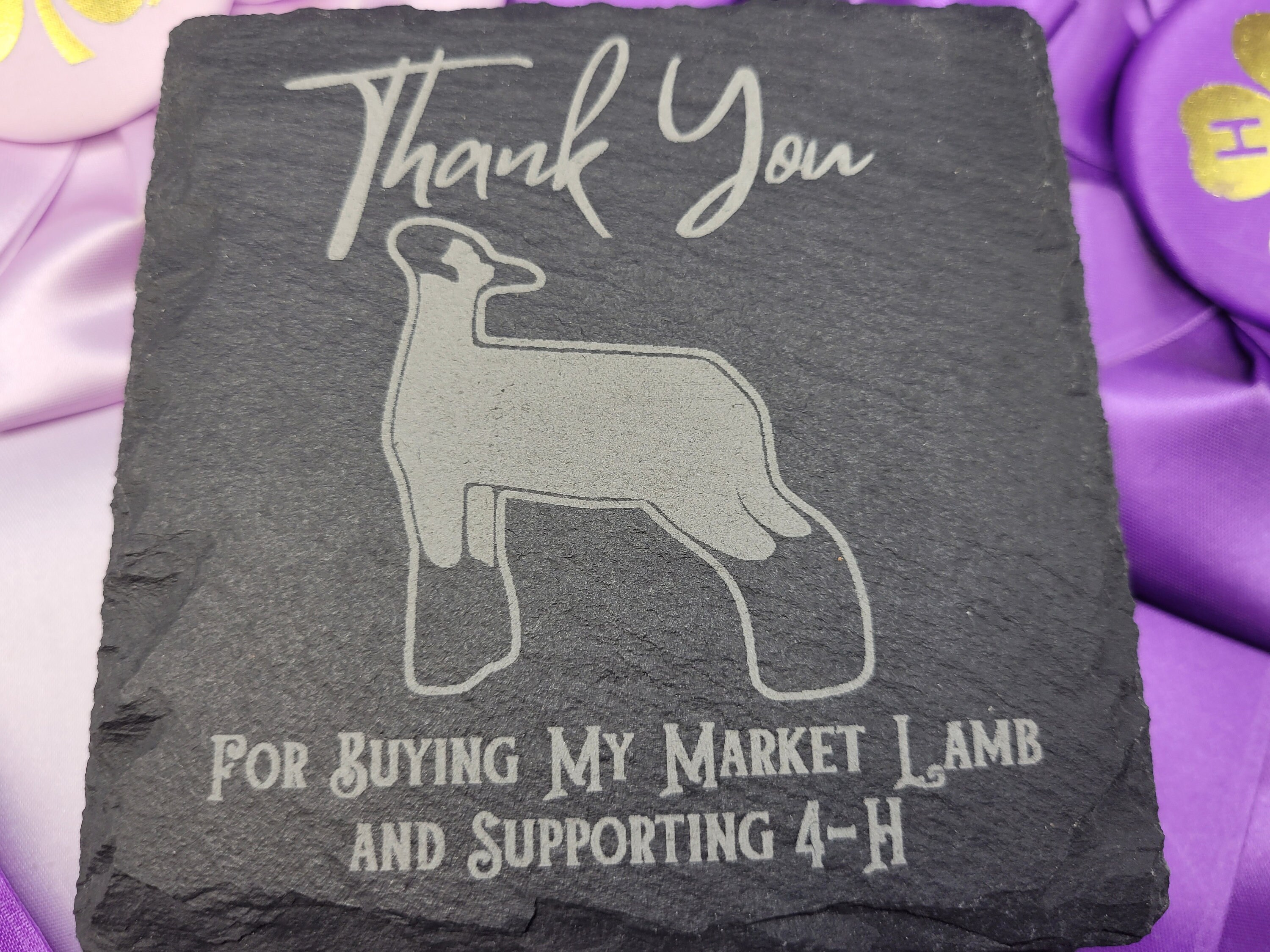Custom Show Sheep Slate Coaster Set: Livestock Buyer Gift - Etsy