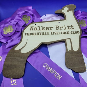 Custom Lamb Show Stall Sign: Laser Engraved Wood, Personalized - Etsy