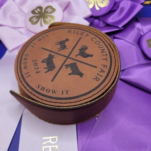 Custom County Fair Gift Set (6) Leatherette Coasters, Rawhide Color ...