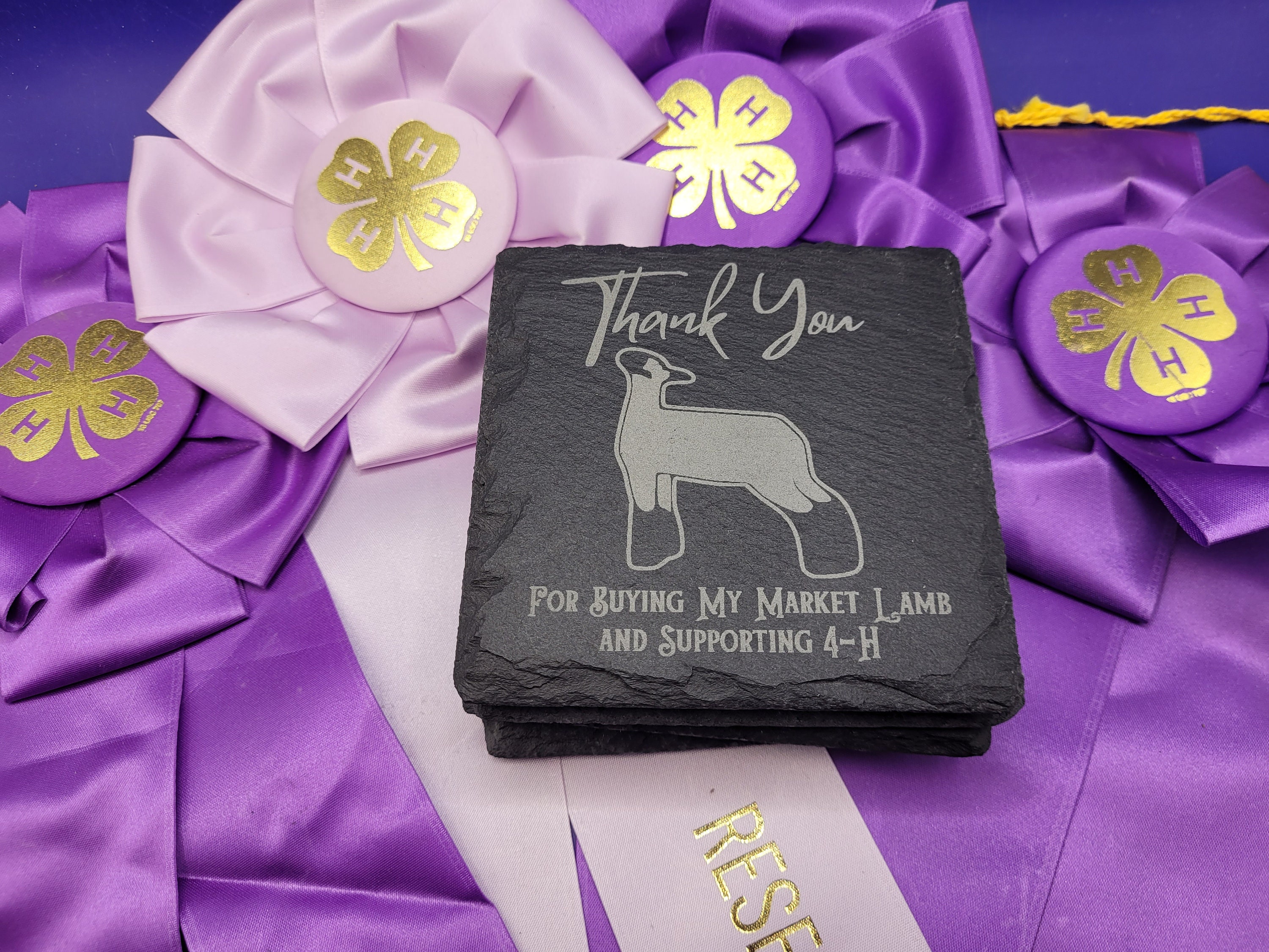 Custom Show Sheep Slate Coaster Set: Livestock Buyer Gift - Etsy