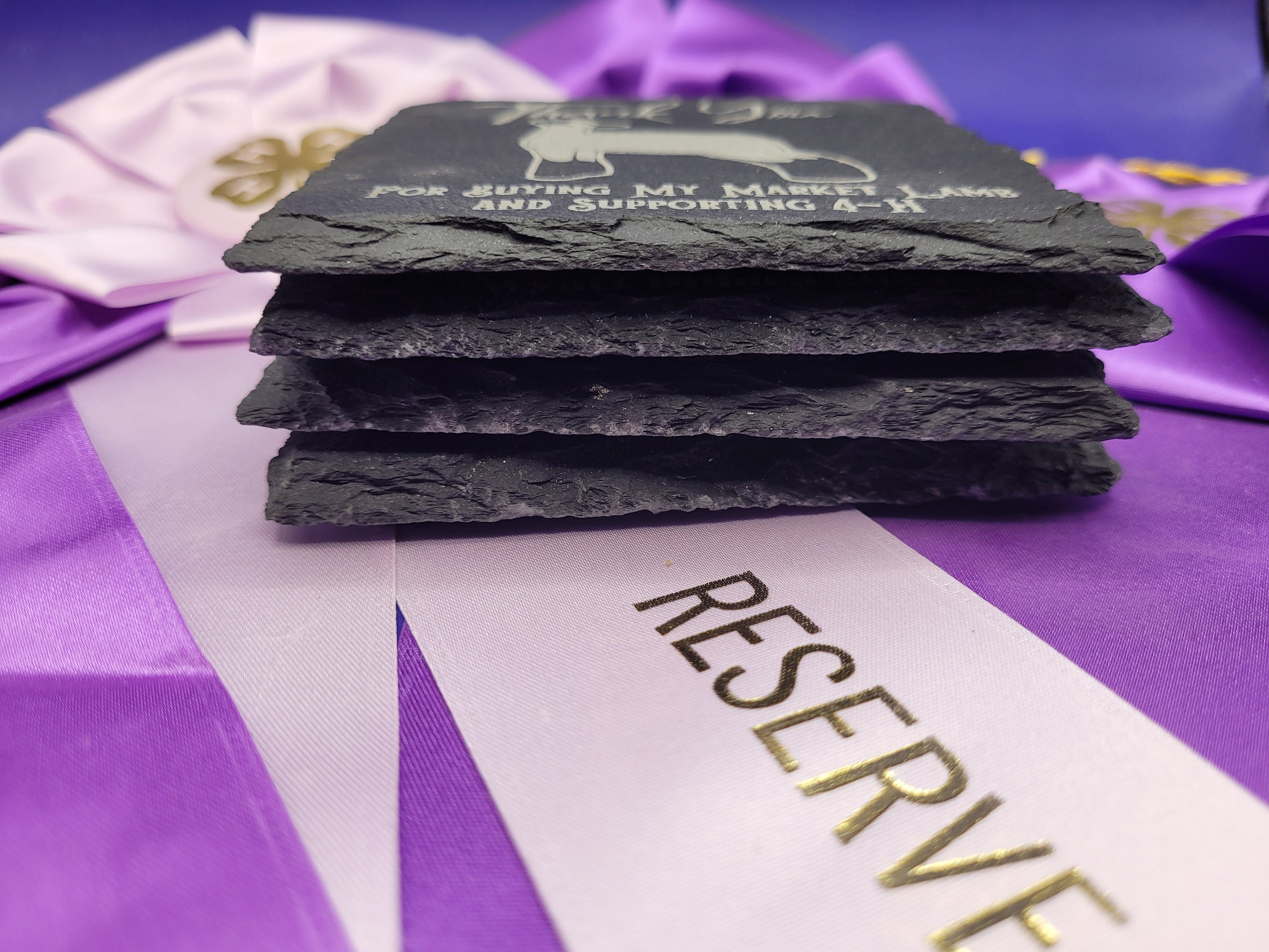 Custom Show Sheep Slate Coaster Set: Livestock Buyer Gift - Etsy