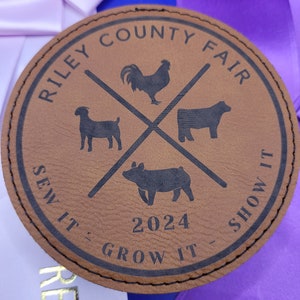 Custom County Fair Gift Set (6) Leatherette Coasters, Rawhide Color ...