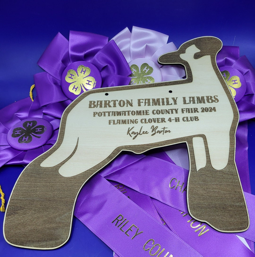 Custom Lamb Show Stall Sign: Laser Engraved Wood, Personalized - Etsy