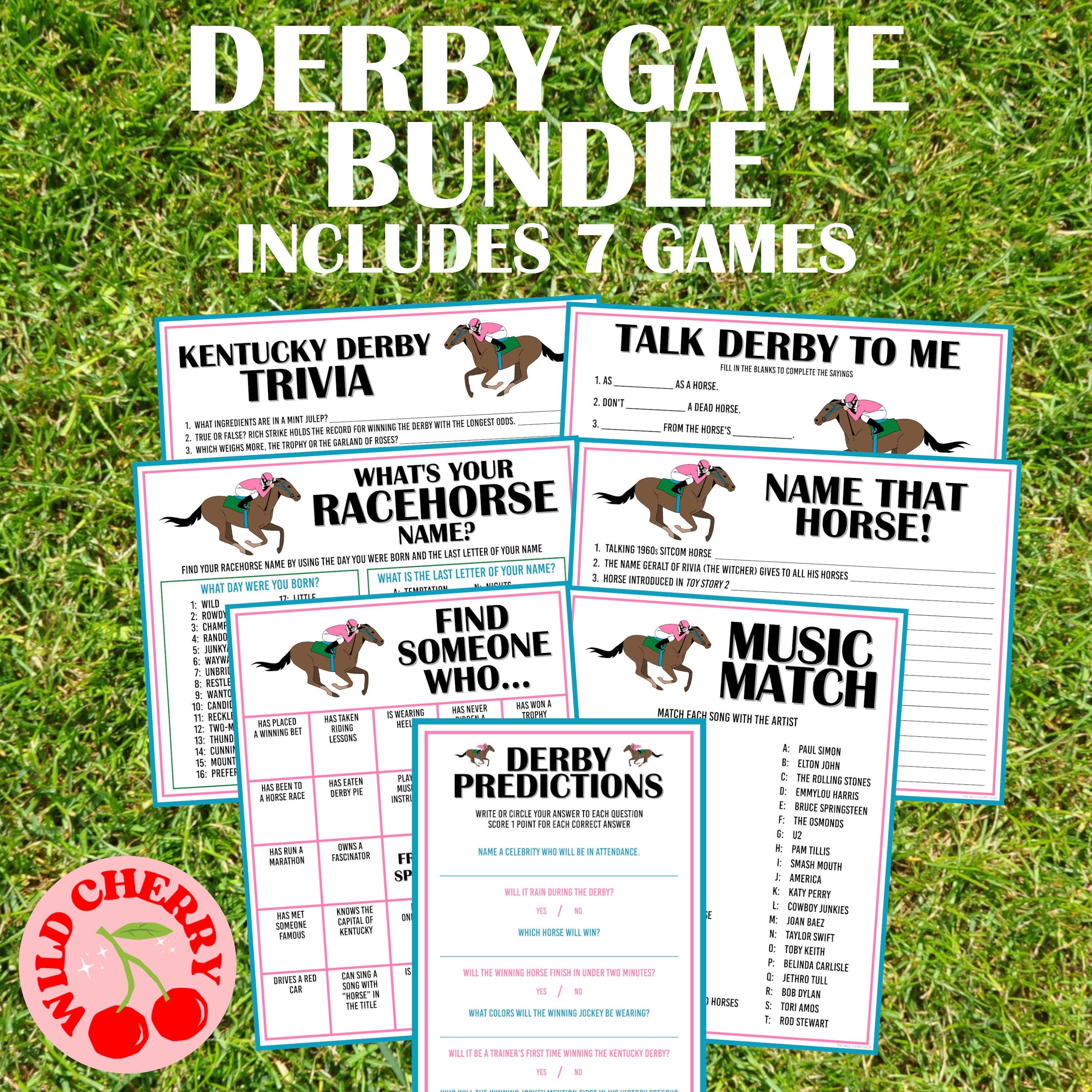 Derby Games Derby Game Bundle 7 Fun Derby Games for Adults Includes ...