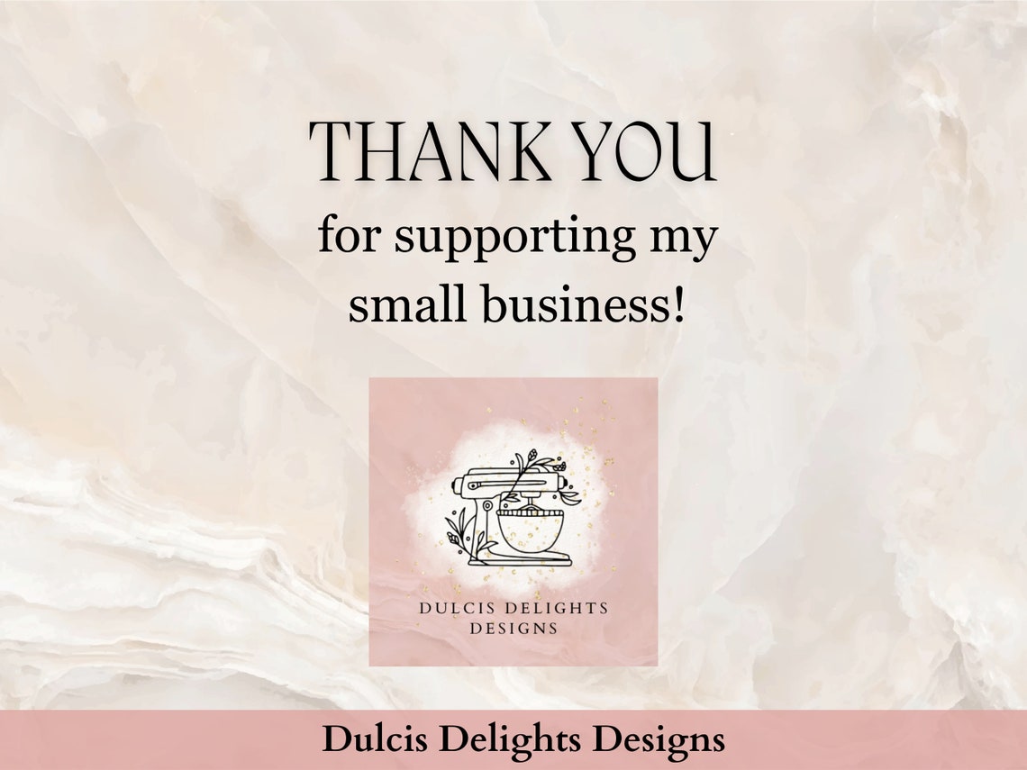 Bakery Thank You Card, Thank You Card, Instant Download, Canva Editable ...