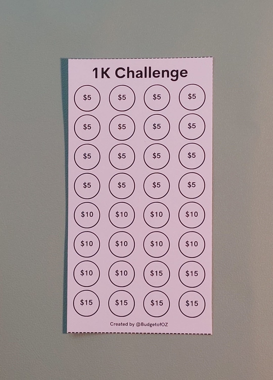 Printable A6 1K Savings Challenge Tracker - Etsy