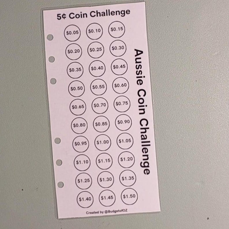 Aussie Coin Challenge Trackers - Printable - Etsy