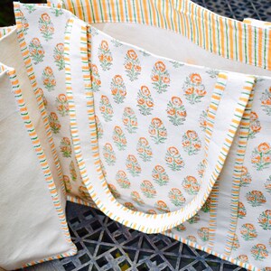 Handmade Tote Bag Boho Tote Bag Block Print Bag Grocery Bag Indian Tote ...