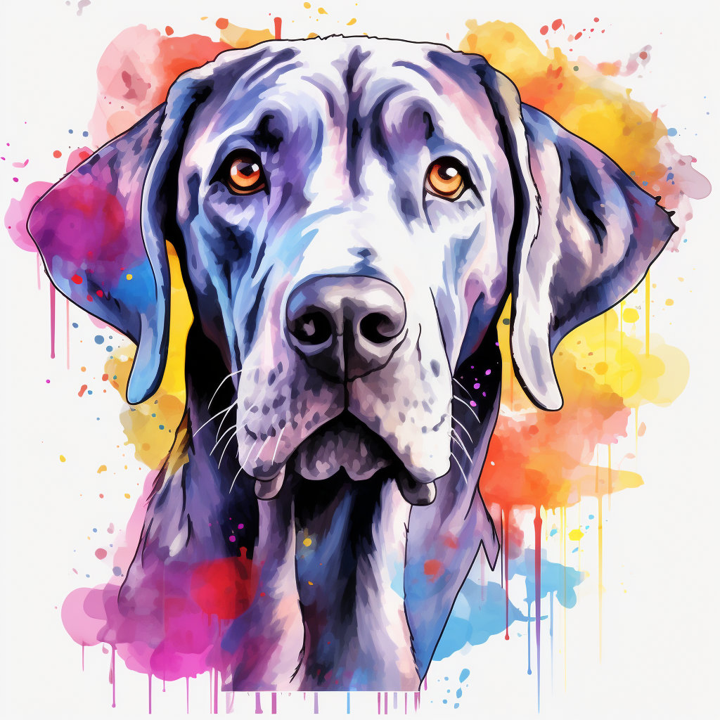 Great Dane Watercolor Design, Digital Product. - Etsy