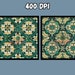 25 Green Andalusian Tile Arabesque Seamless Patterns, High Quality ...