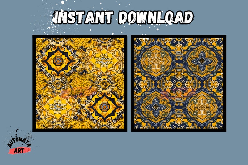 25 Andalusian Tiles Seamless Patterns Digital Paper Set, High Quality ...