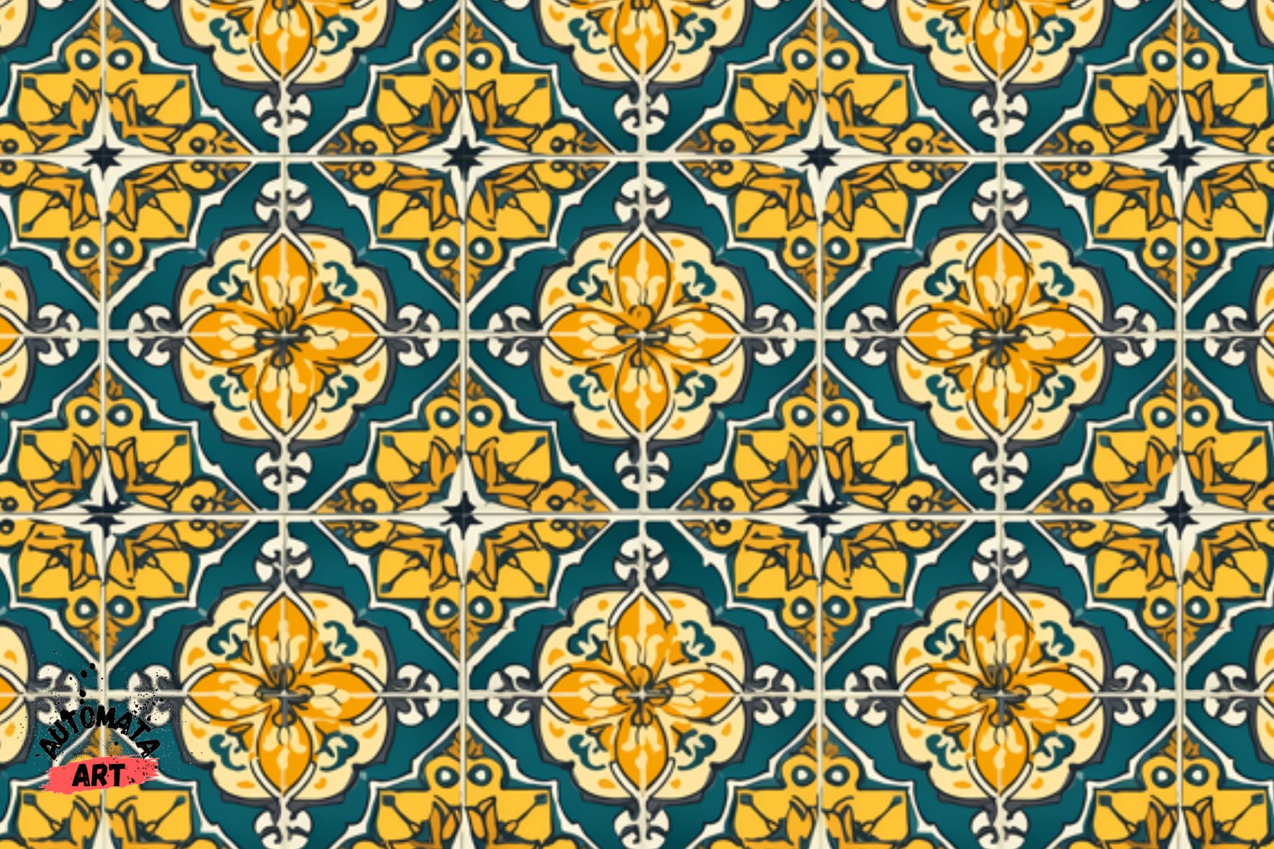 25 Andalusian Tiles Seamless Patterns Digital Paper Set, High Quality ...