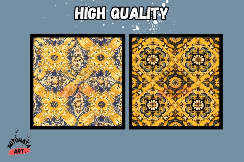 25 Andalusian Tiles Seamless Patterns Digital Paper Set, High Quality ...