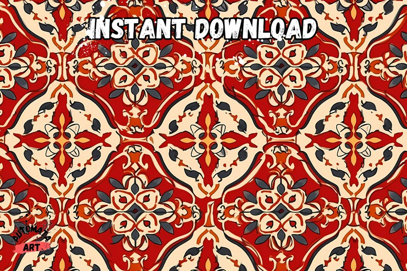 100 Andalusian Tile Arabesque Seamless Patterns, High Quality Instant ...