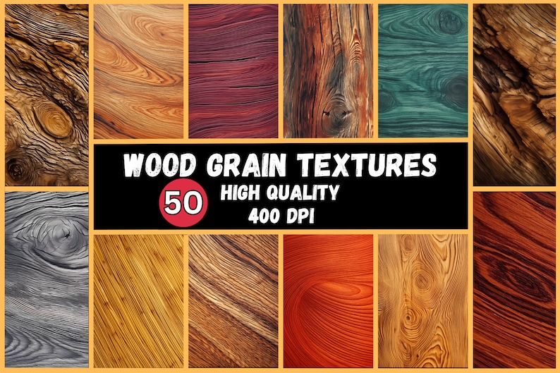 50 High Quality Instant Download Wood Grain Textures, 400 DPI Printable ...