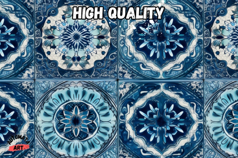 100 Andalusian Tile Arabesque Seamless Patterns, High Quality Instant ...