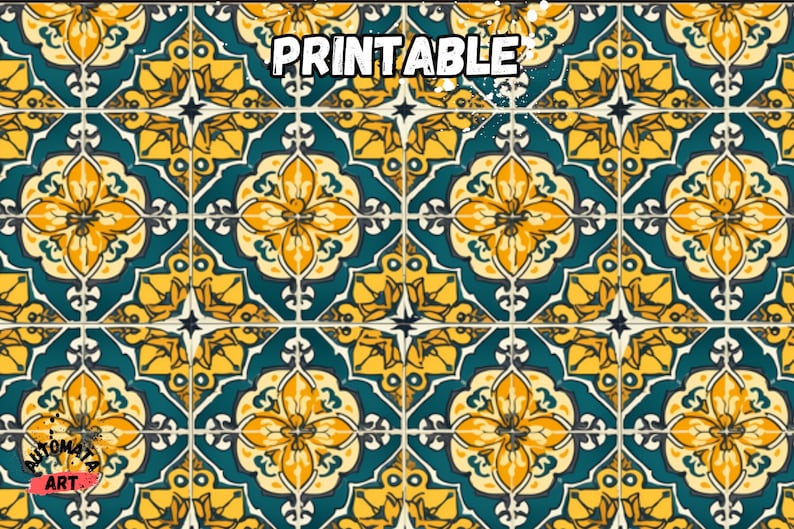 100 Andalusian Tile Arabesque Seamless Patterns, High Quality Instant ...
