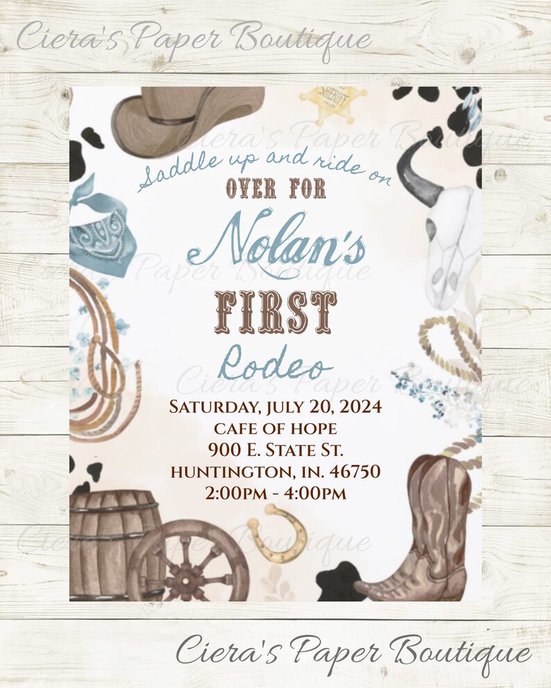 First Rodeo Invitation - Etsy