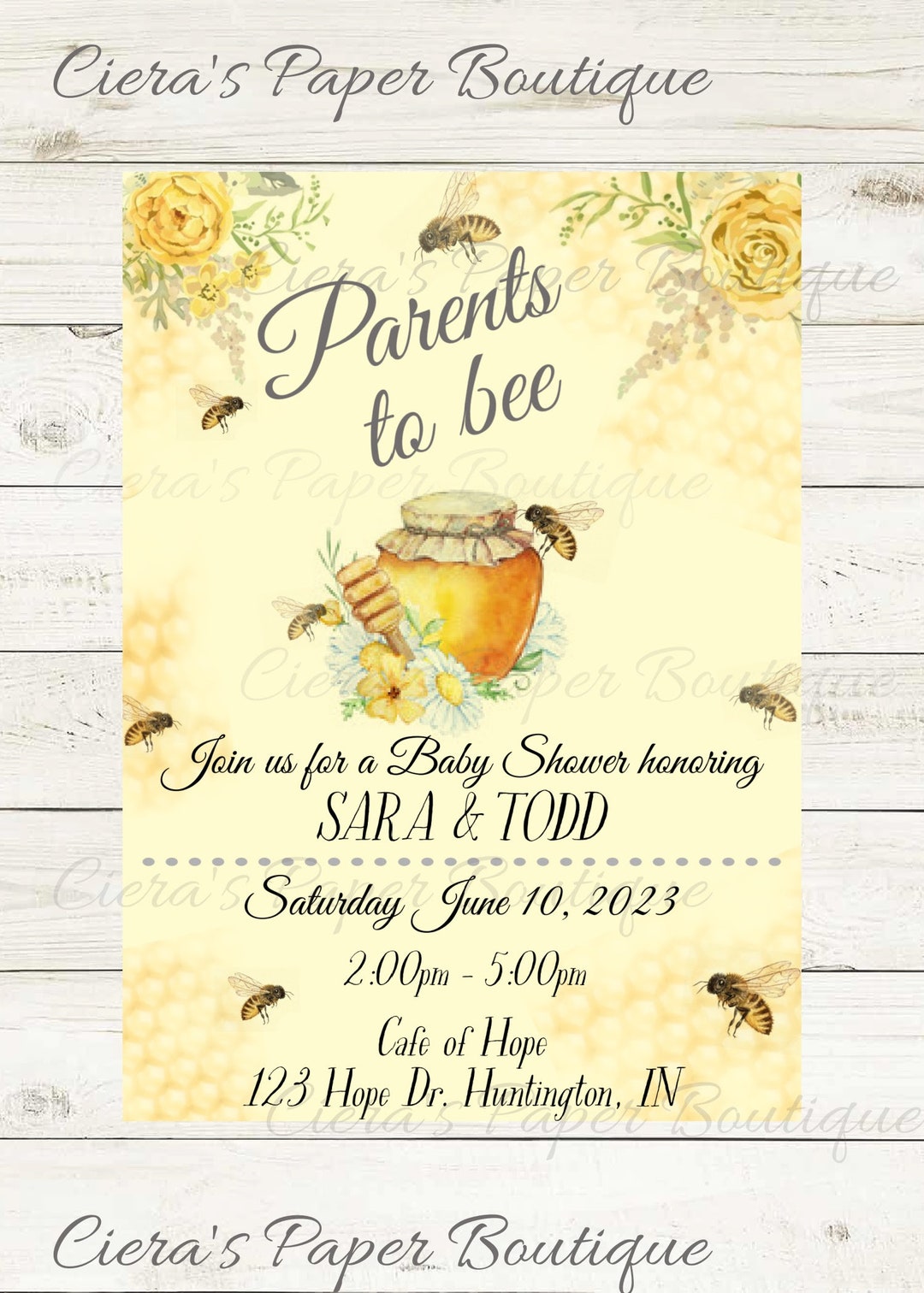 Parents to Bee Invitation - Etsy