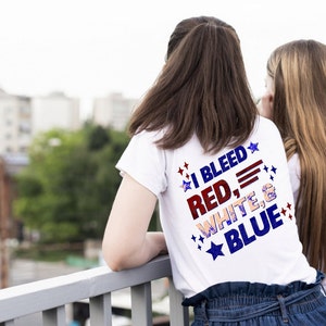 I Bleed Red White and Blue PNG Svg and Pdf Files, 4th of July PNG Svg ...