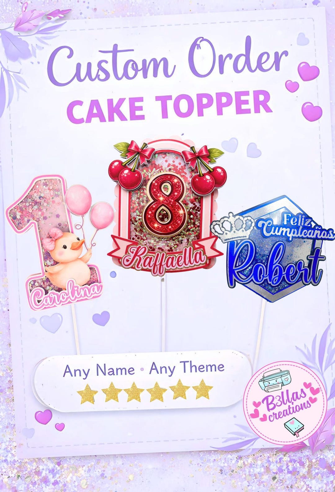 Custom Cake Topper Personalized Cake Toppers Etsy 3963