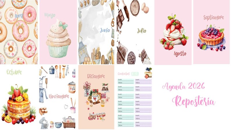 2026 Planner Kit, A5 Printable Agenda, Powerpoint Editable (digital ...