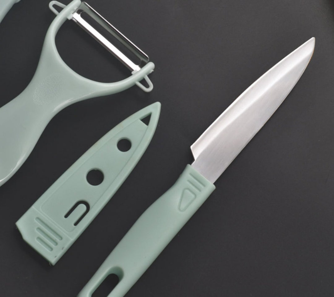 3piece Stainless Steel Fruit Vegetable Garnishing Set Kitchen Peeler ...