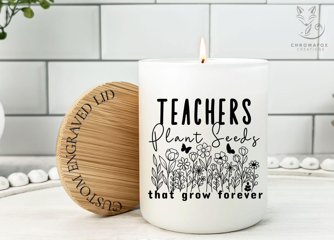 Personalized Teacher Candle, Teacher Gift, Teacher Appreciation Gift ...