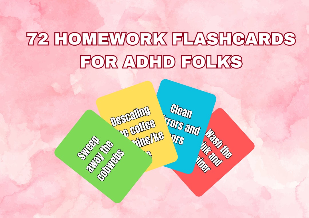 ADHD House Chores Flashcards | Decluttering Feature - Etsy