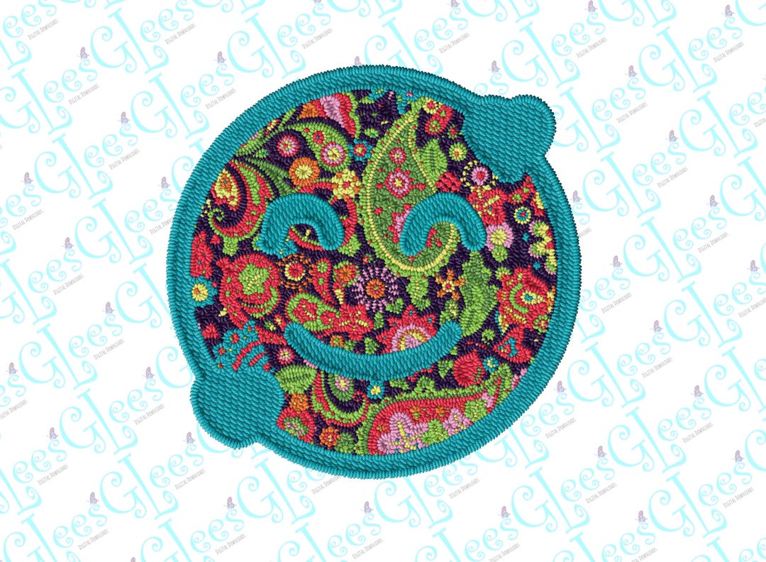 Smiley Faux Face Patch Embroidery PNG Sublimation Dtf Prints Retro ...