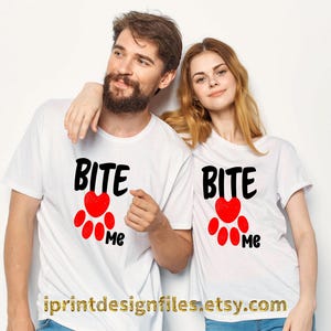 Bite Me Heart Dog Clothes Png Dog Png Dog Shirts for Printing Extra ...