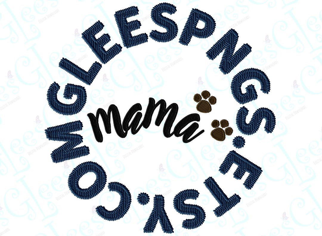 Dog Mama Paw PNG | Embroidery Applique | Stitch Like | Applique | Patch ...
