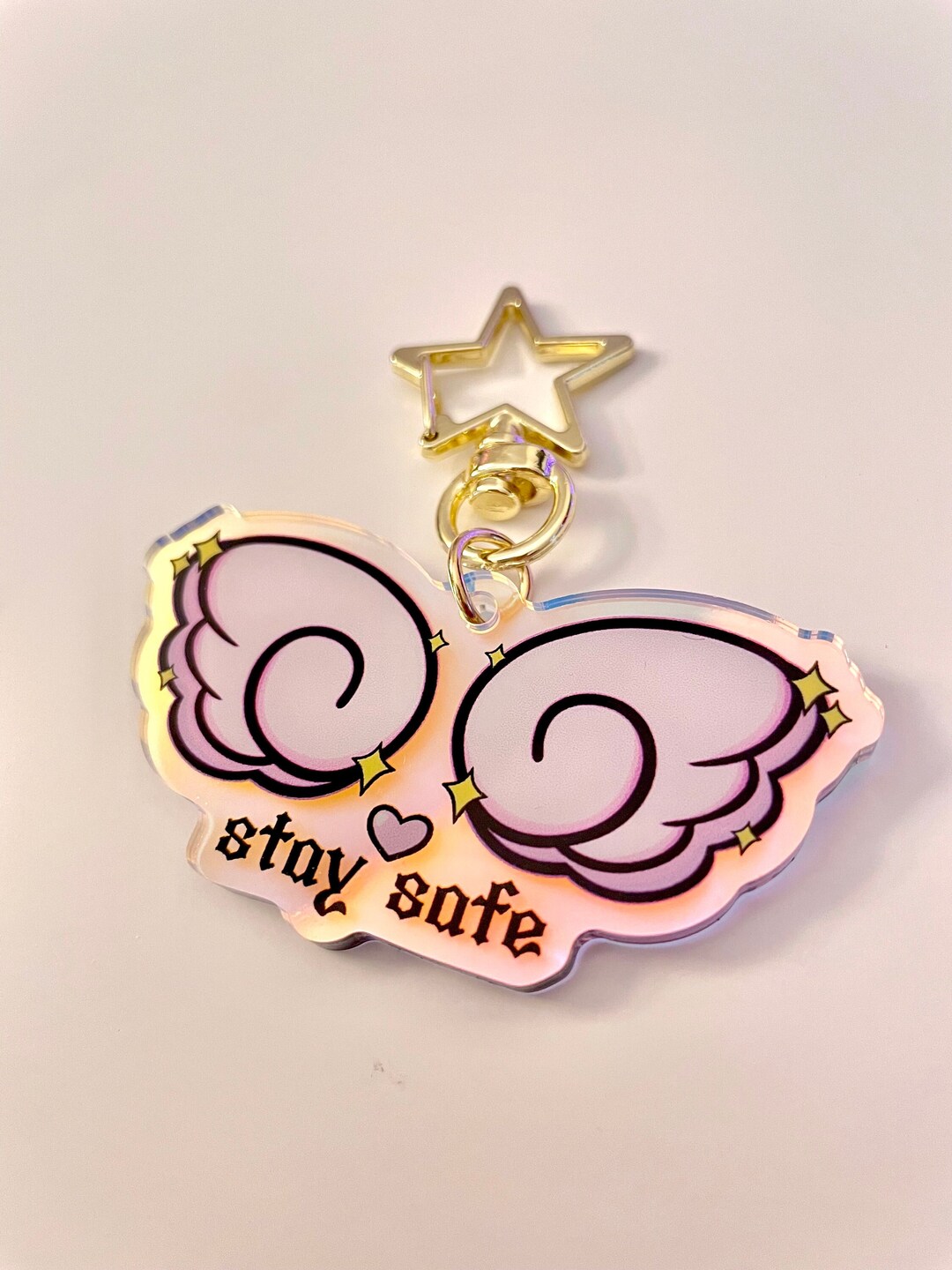 Stay Safe Angels Keychain - Etsy
