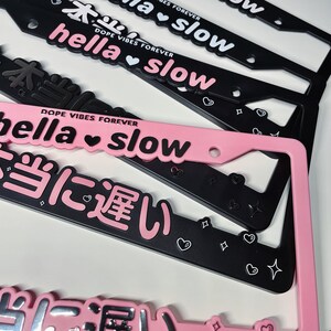 Hella Slow License Plate Frame Chrome - Etsy