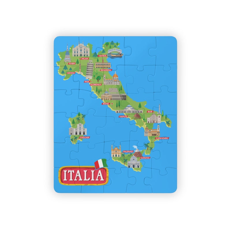 Italy Map Kids' Puzzle: Educational Italian City Map Gift - Etsy