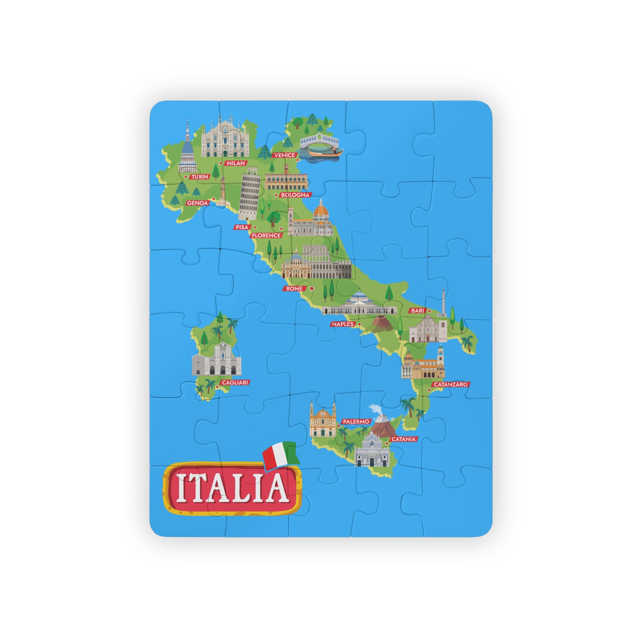 Italy Map Kids' Puzzle: Educational Italian City Map Gift - Etsy