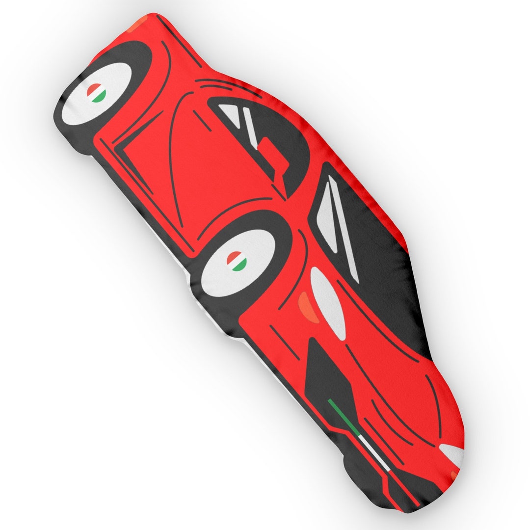 Italian Red Sports Car Pillow: Race Car Enthusiast Decor - Etsy