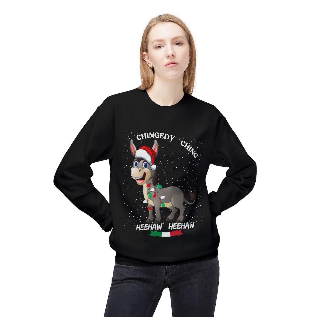 Festive Italian Christmas Donkey Sweatshirt, Holiday Party Gift for Him ...