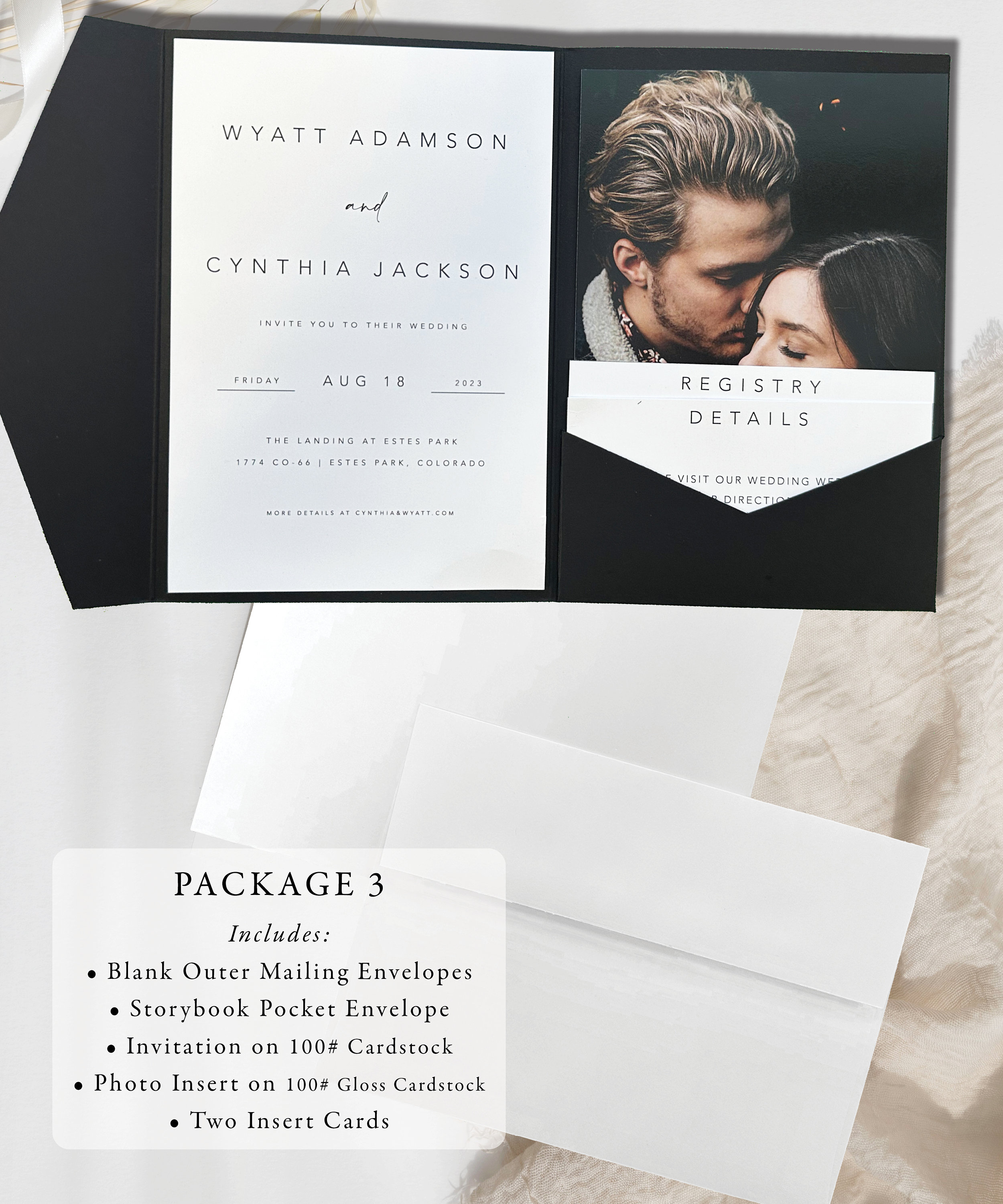 Storybook Wedding Invitation Package: Elegant Modern Classic Suite - Etsy