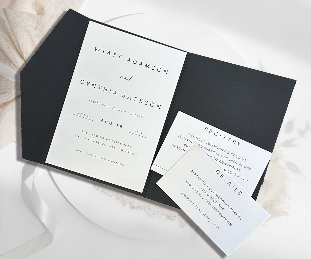 Storybook Wedding Invitation Package: Elegant Modern Classic Suite - Etsy