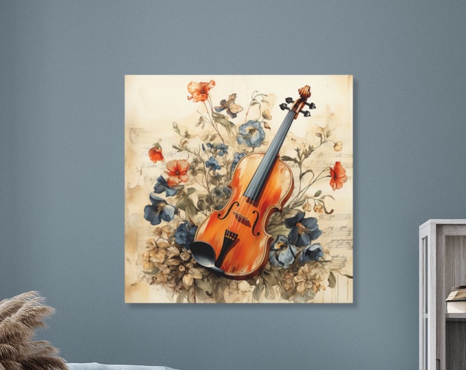 Violin and Sheet Music Kiss Cut Sticker Transparent or White Background ...