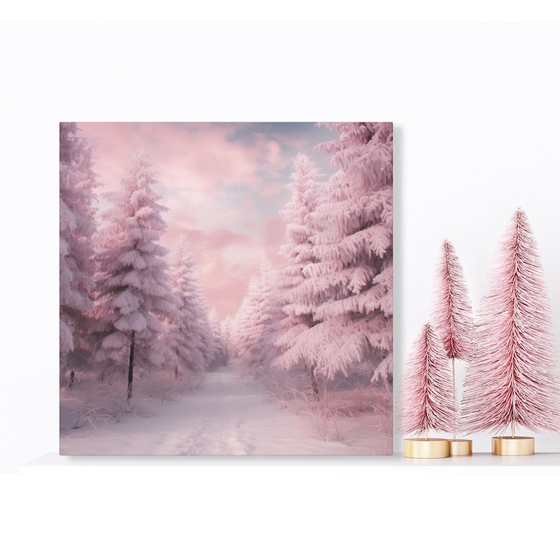Pink Christmas Print - Etsy