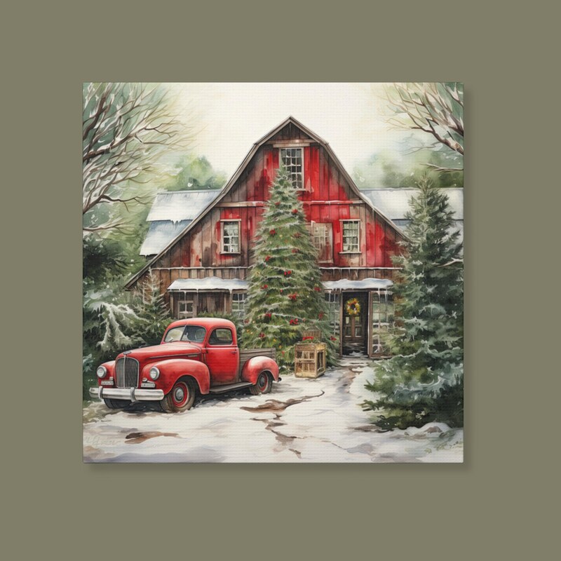 Rustic Red Truck - Etsy