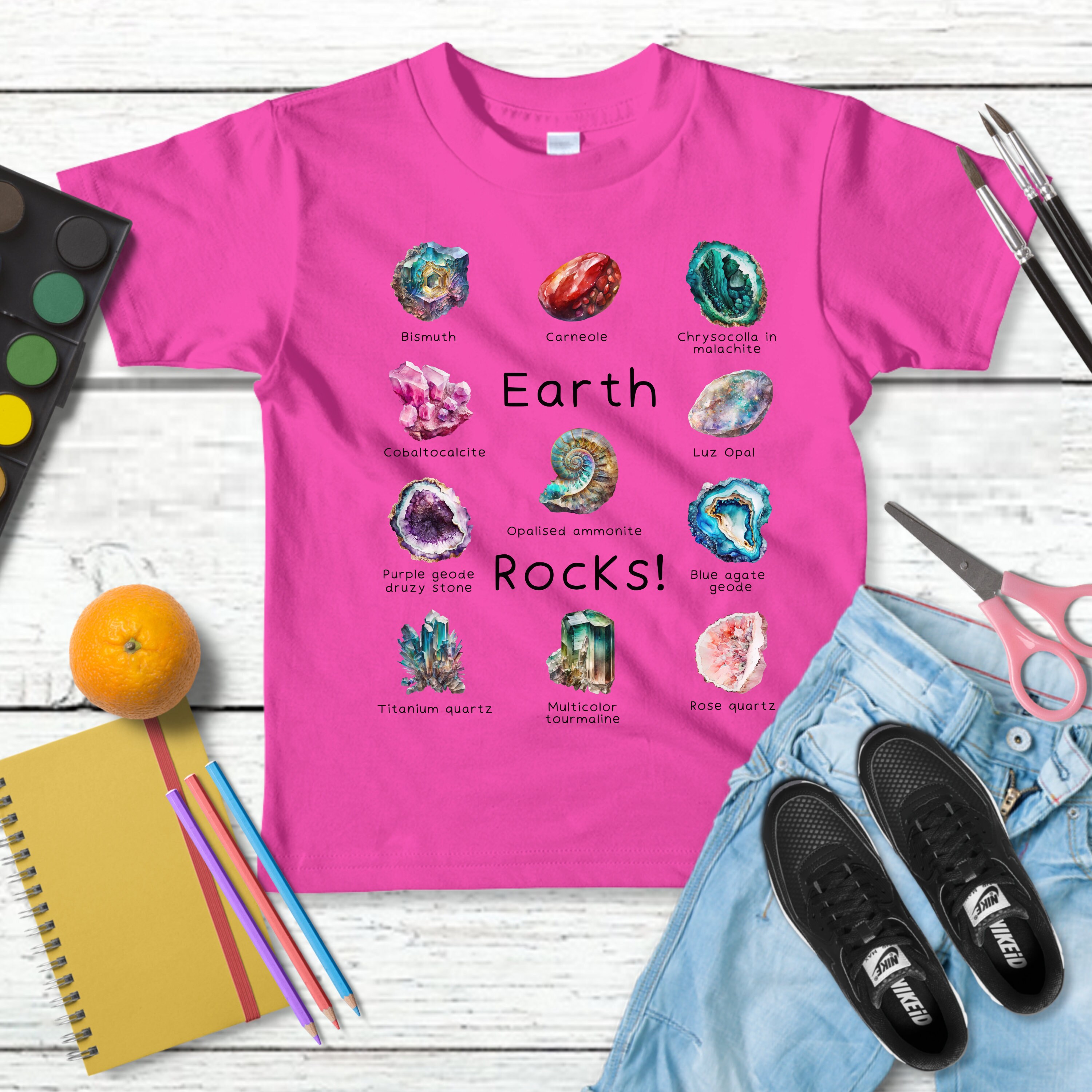 Rocks and Mineral Tshirt Kids Geology Rocks Shirt for Kids Earth Rocks ...