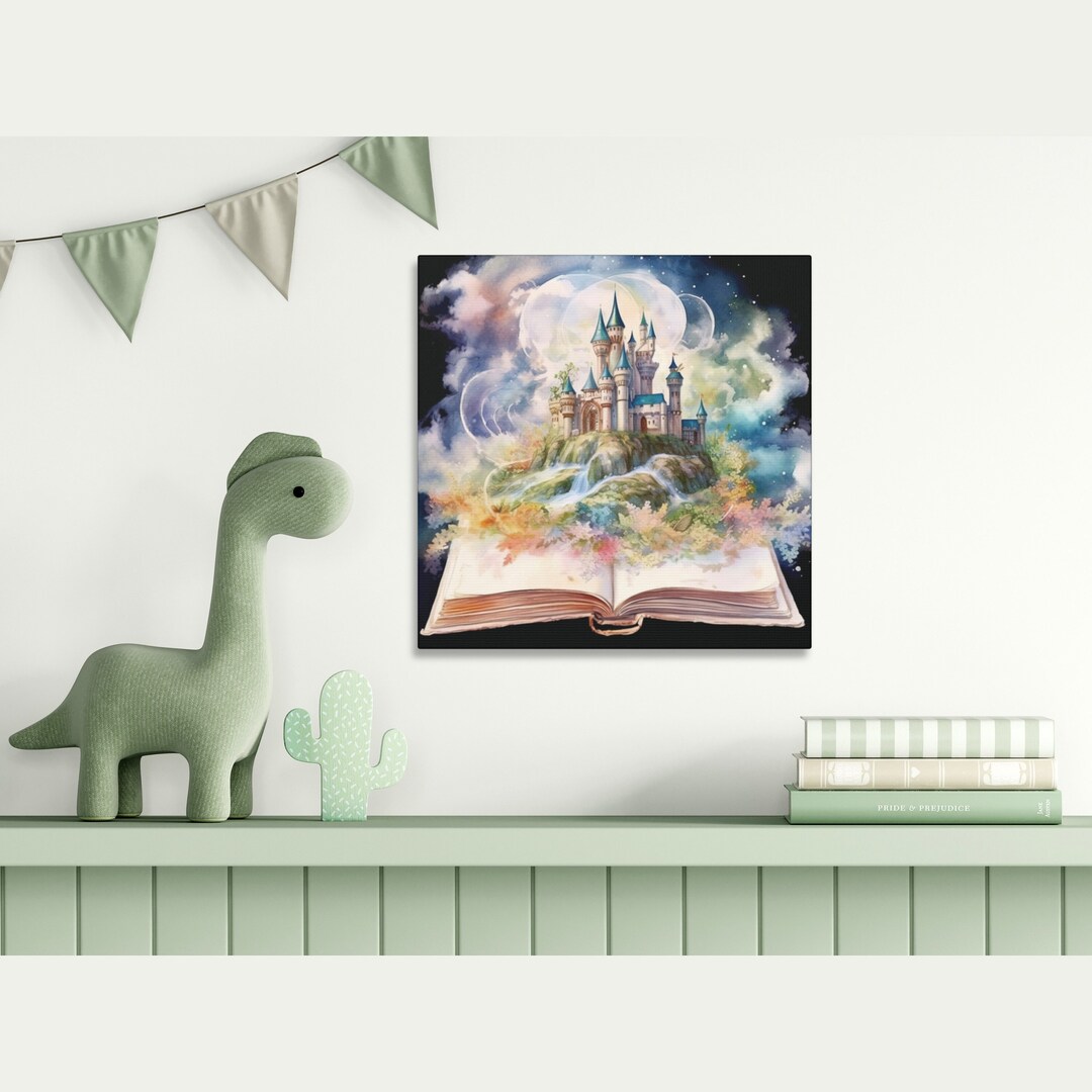 Kids Wall Art for Boys Room Mythical Book Lover Decor Fantasy Picture ...