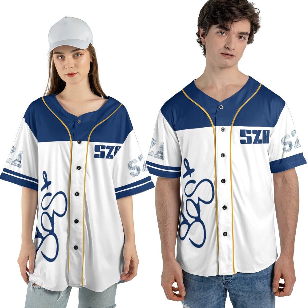 Custom Name SZA Music Baseball Jersey, Sza Sos Album Signature Tour ...