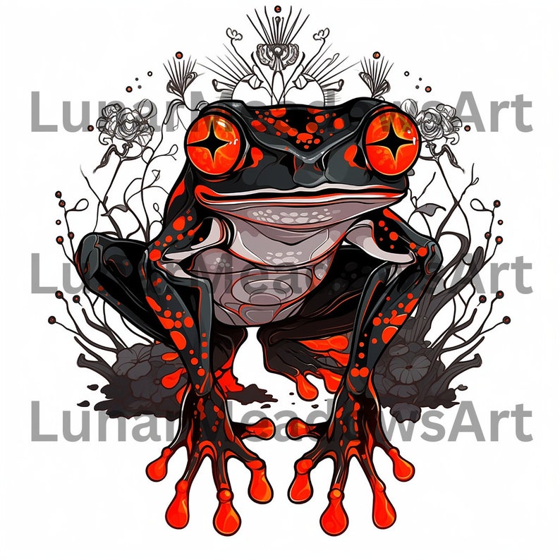 Frogs, Gothic Frogs, Cartoon Style Frogs, for Commercial Use, Digital Download - Etsy