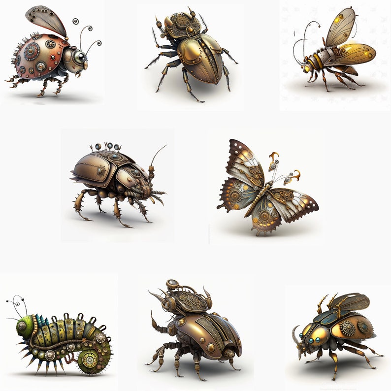 Steam Punk, Insects, Bugs, Spider, Firefly, Spider Punk, PNG ...