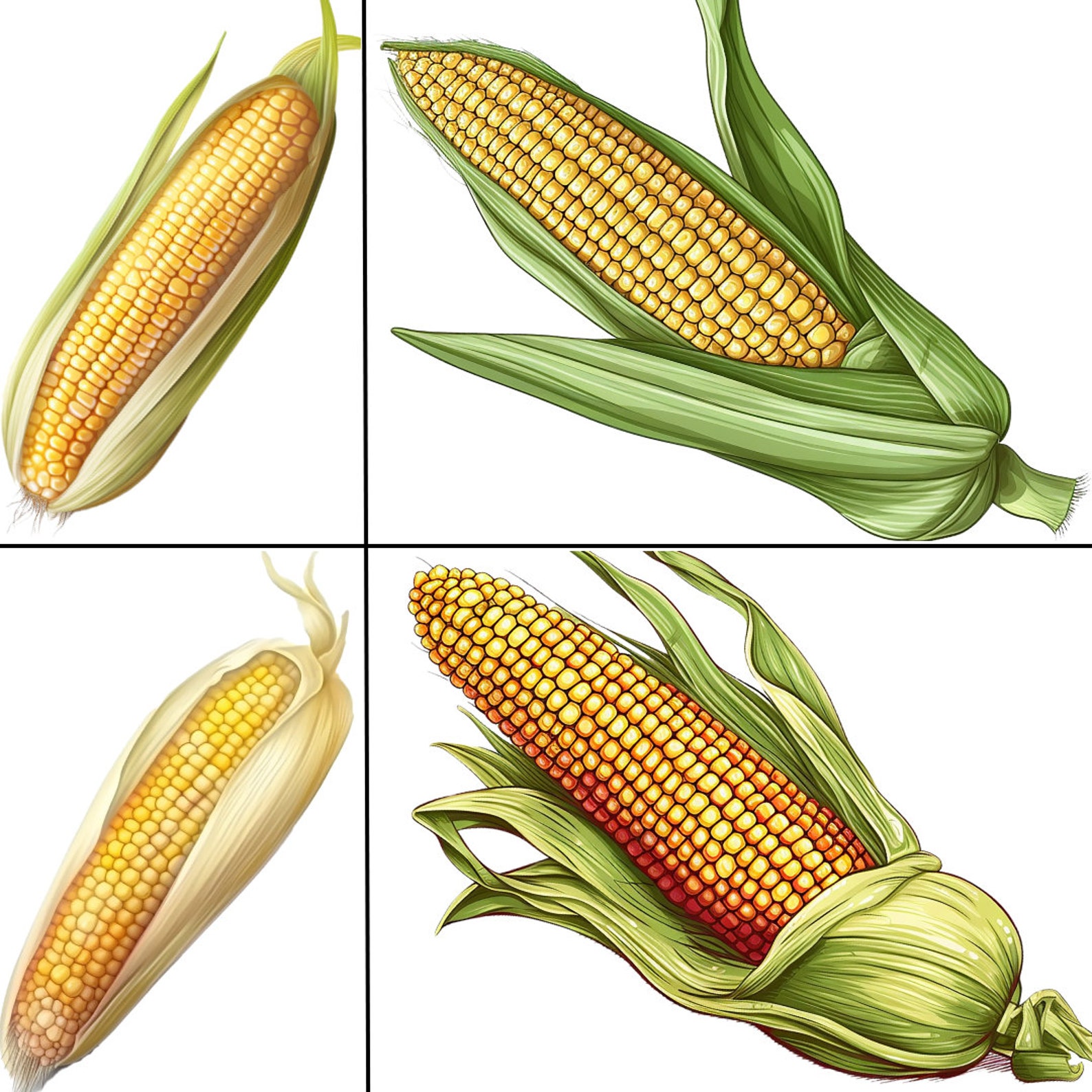 Corn, Harvest Corn, Clip Art, PNG, Commercial Use - Etsy
