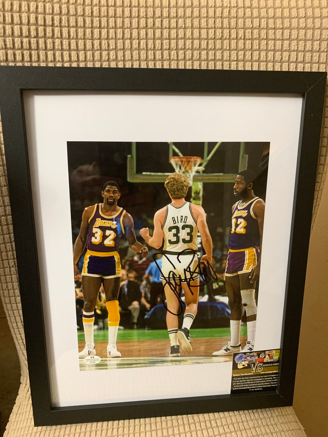 Larry Bird Autographed Picture With VS COA - Etsy